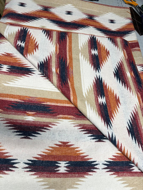 RED AZTEC PATTERN WOOL BLANKET . – Western Sunflower